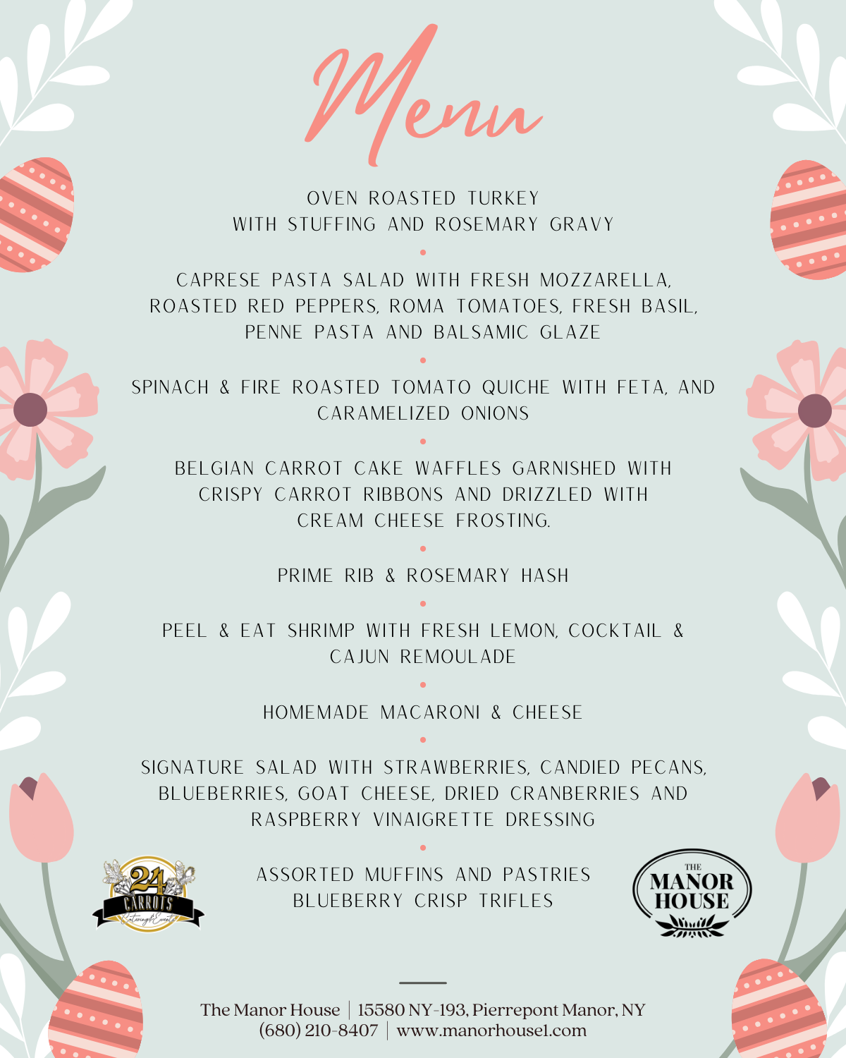 Get Tickets – Easter Sunday Brunch – The Manor House Wedding & Event Venue
